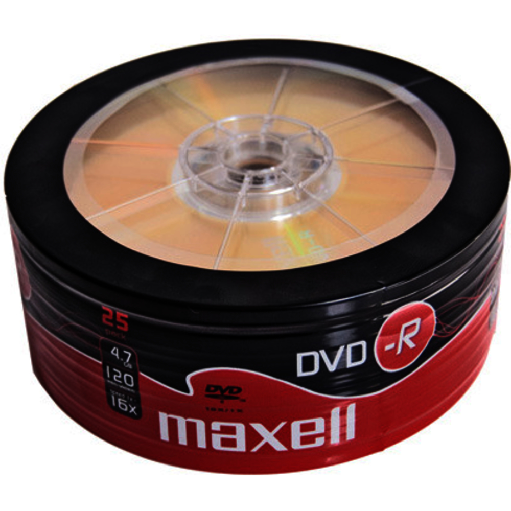 DVD-R disk 25ks Maxell DVD-R 4,7GB 16x 25SH 275731 | Teshop.cz