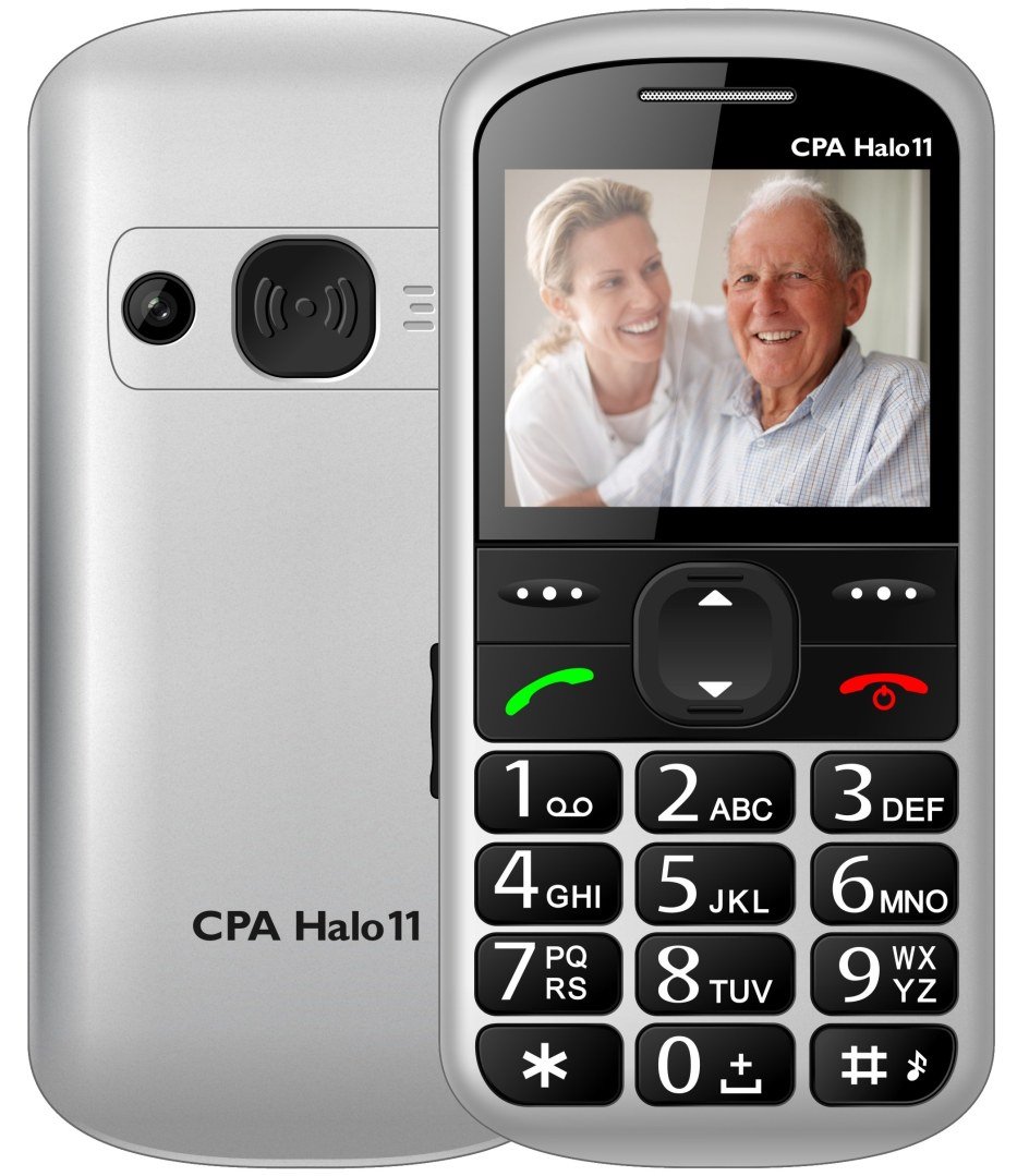 Mobilní telefon pro seniory CPA Halo 11 stříbrný | Teshop.cz