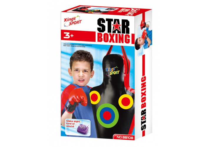 Dětský boxovací pytel G21 Boxovací pytel Star obrys těla se zvukem ...