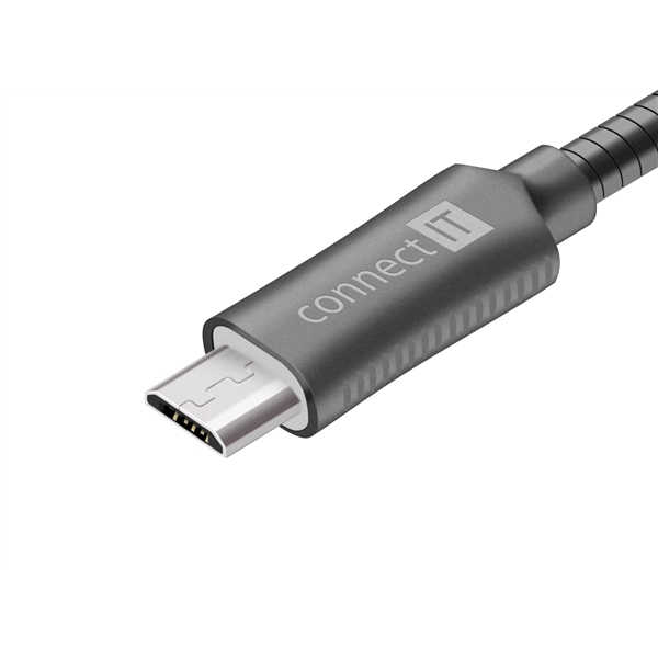 USB kabel Connect IT CCA-3010-AN microUSB - USB, 1m | Teshop.cz