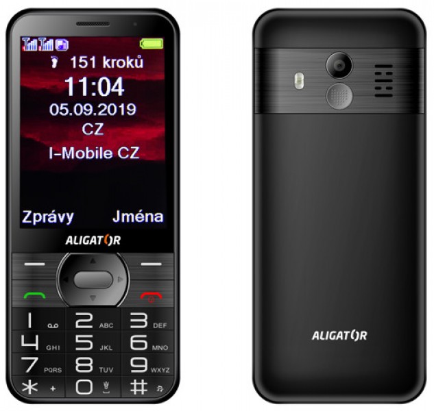 Mobilní telefon pro seniory Aligator A900 Senior + nabíjecí stojánek ...