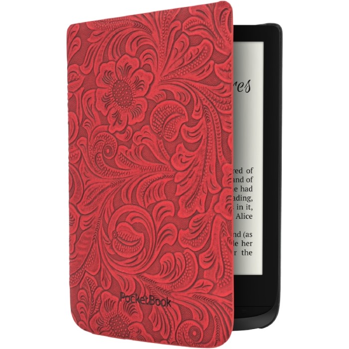 Pouzdro pro čtečku e-knih Pocket Book 616/ 627/ 632 - red flowers ...