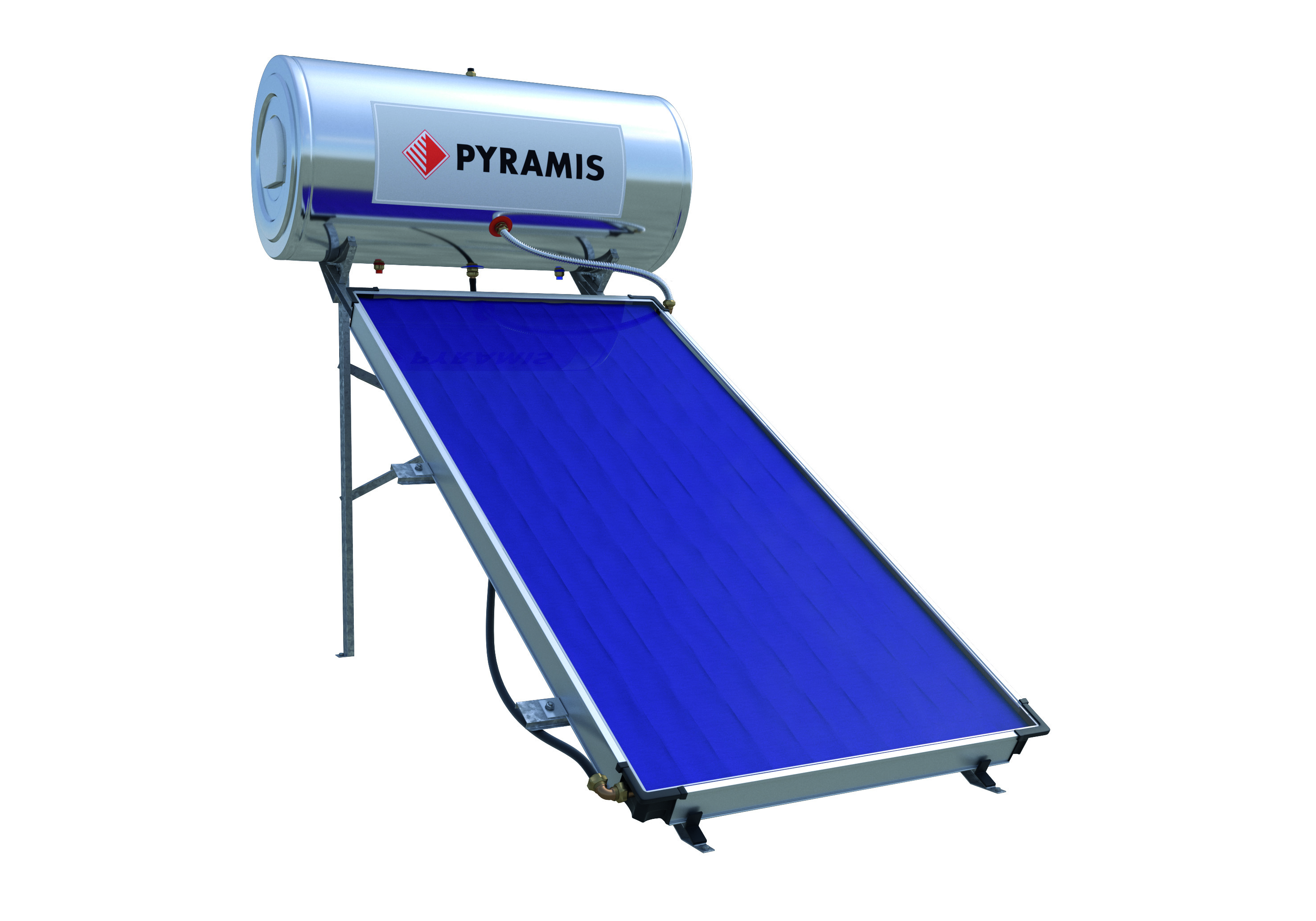 Solární ohřívač vody Pyramis 160ltr kolektor 2m2 - ohřev vody | Teshop.cz