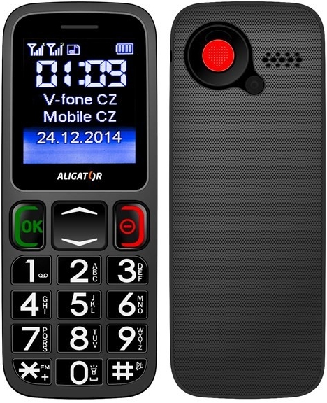 Mobilní telefon pro seniory Aligator A 320 černý | Teshop.cz