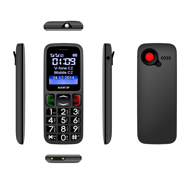 Mobilní telefon pro seniory Aligator A 320 černý | Teshop.cz