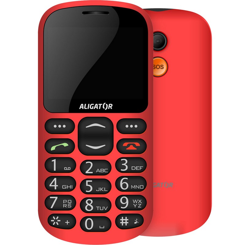 Mobilní telefon pro seniory Aligator A880 Red | Teshop.cz